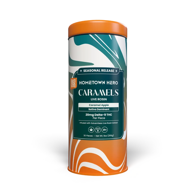 HOMETOWN HERO: LIVE ROSIN AUTUMN BLISS CARAMEL APPLE CARAMELS – DR.SMOKE