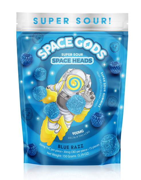 SPACE GODS: SUPER SOUR SPACE HEADS THC + CBD GUMMIES - 900MG – DR.SMOKE