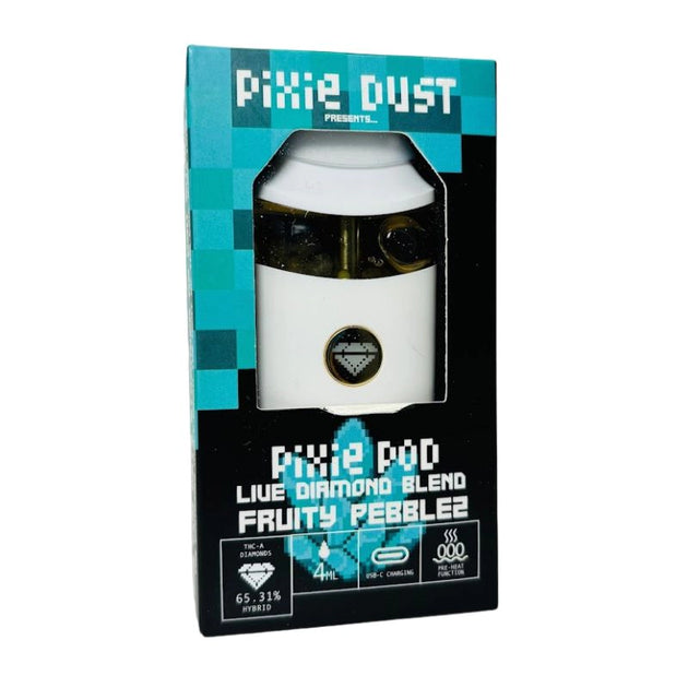 PIXIE DUST: PIXIE POD LIVE DIAMOND THCA BLEND DISPOSABLE - 4G – DR.SMOKE